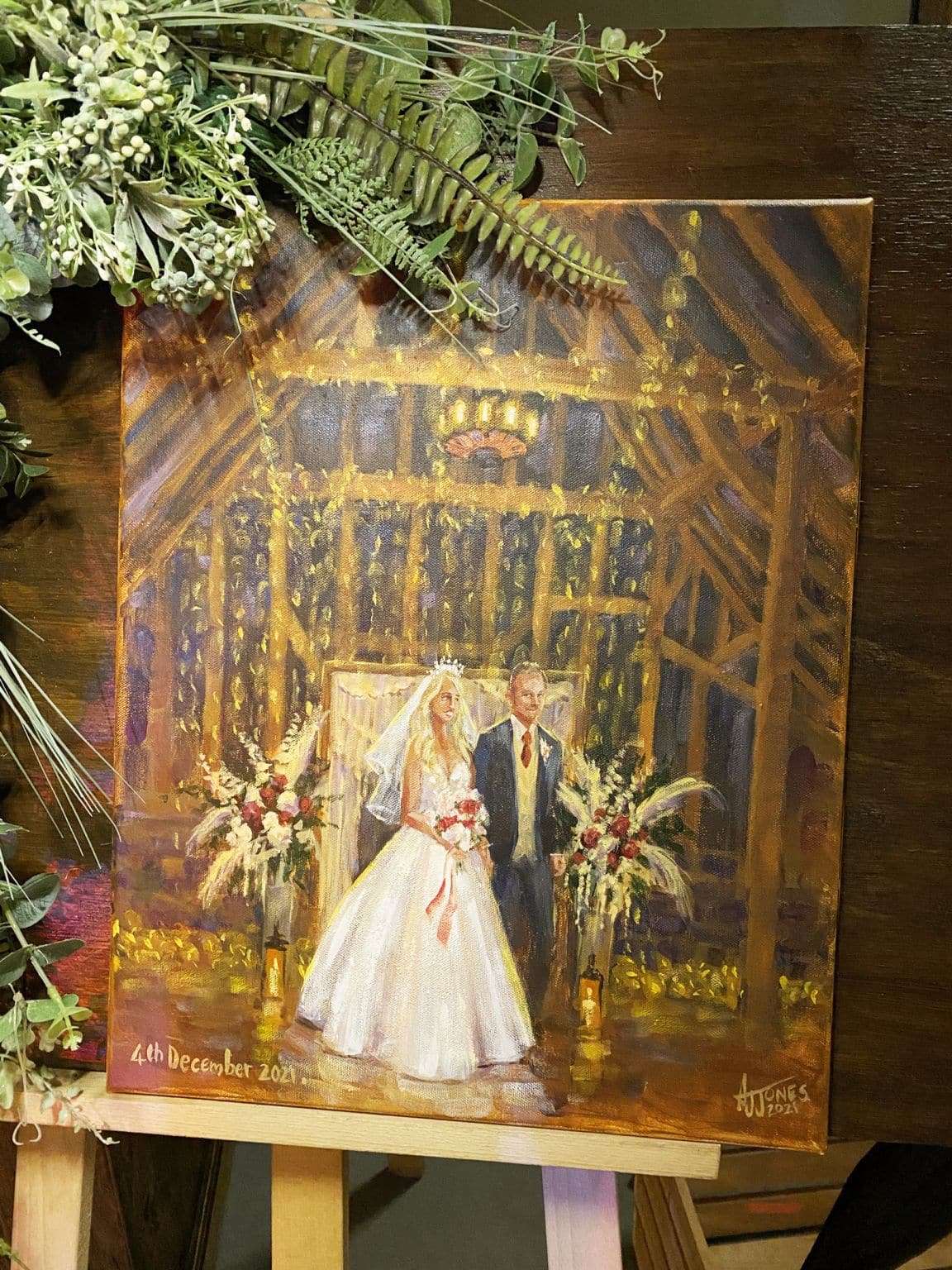 Live wedding ceremony painting - Wedding Illustrator Aaron Jacob Jones